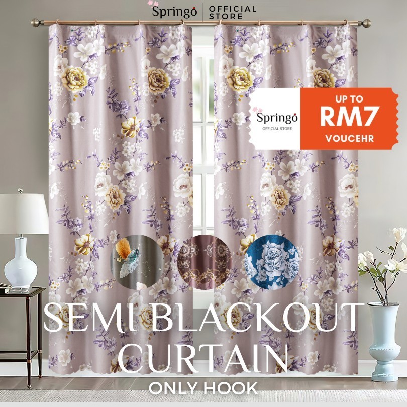 Langsir Tingkap Murah Hook Curtain Window Curtain Hook Type Langsir ...