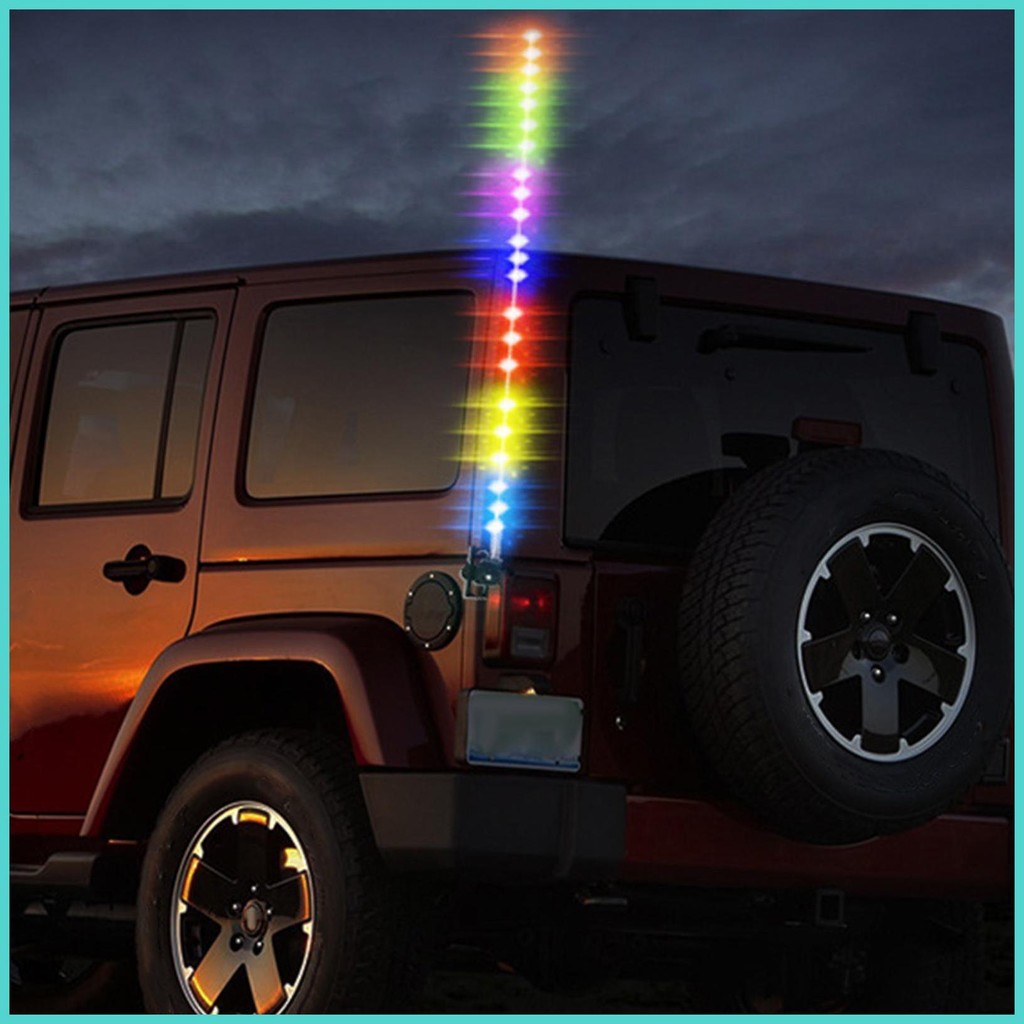 Light Whip 12V/24V Warning Car RGB Lights 21.6-Inch Waterproof LED ...