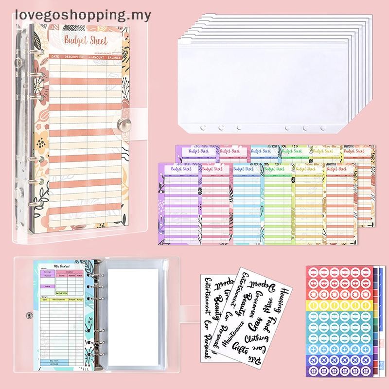 [lovegoshopping] A6 Budget Planner Binder With 12 Budget Cards, 8 ...