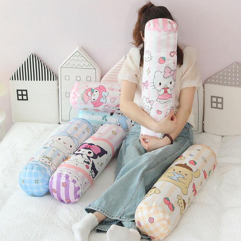 Ice Silk Long Strip Pillow Sleeping Hug Dedicated Bed Cylindrical ...