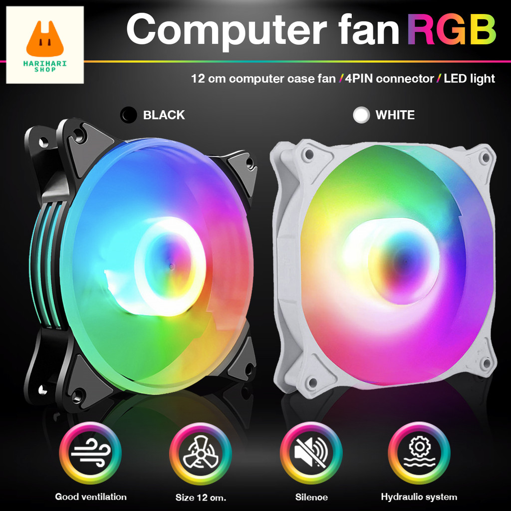 Desktop Fan Rainbow Colors cpu fan Mining Rig Fan PC Cooling Fan ...