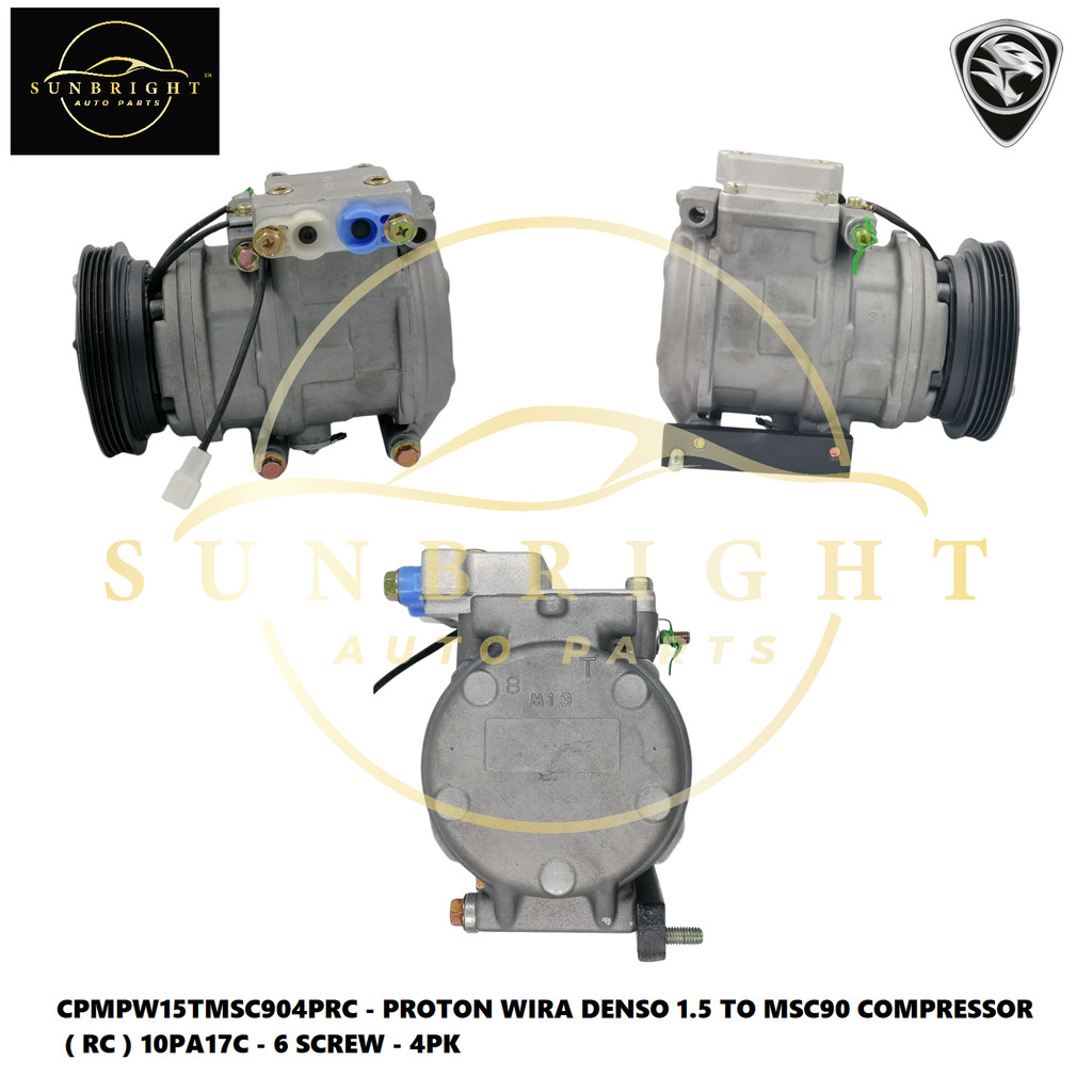 PROTON WIRA DENSO 1.5 TO MSC90 COMPRESSOR ( RC ) 10PA17C - 6 SCREW ...