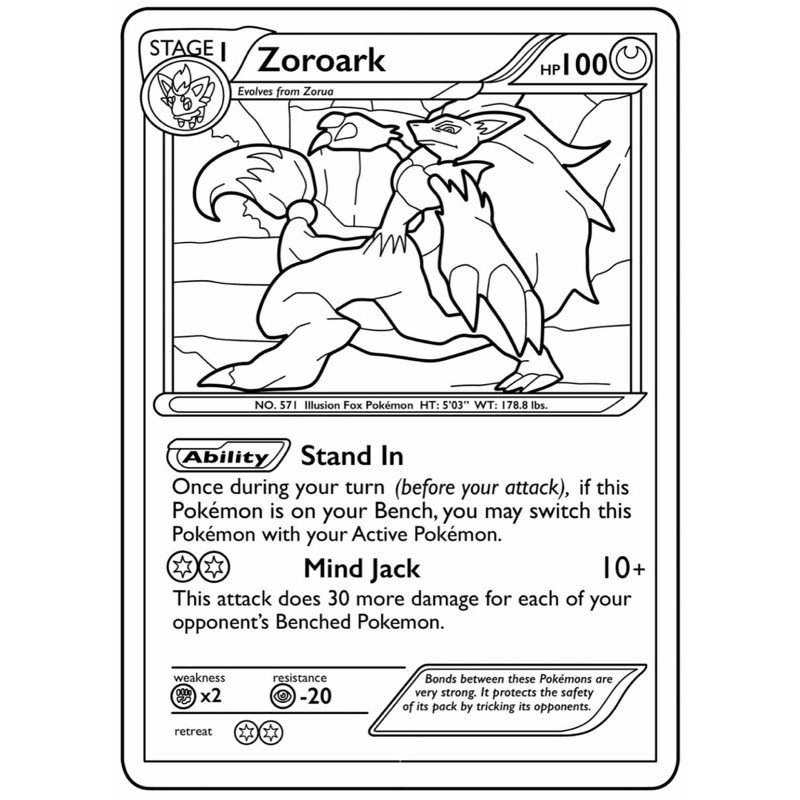 Tcg Pokemon Cards - Set of 20 A4 A5 Coloring Pages for children Using ...
