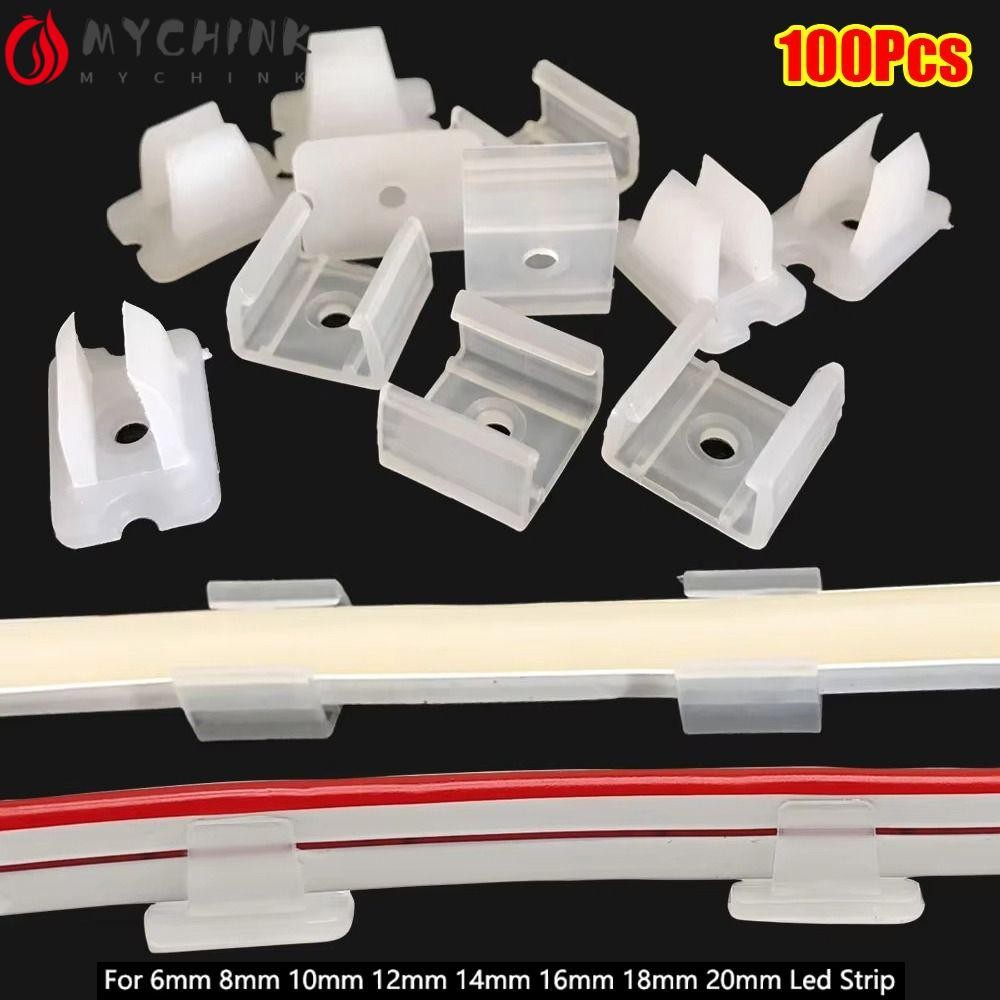 CHINK 100Pcs LED Strip Fixed Clips, Lamp Holder Fitting 220V Flexible ...