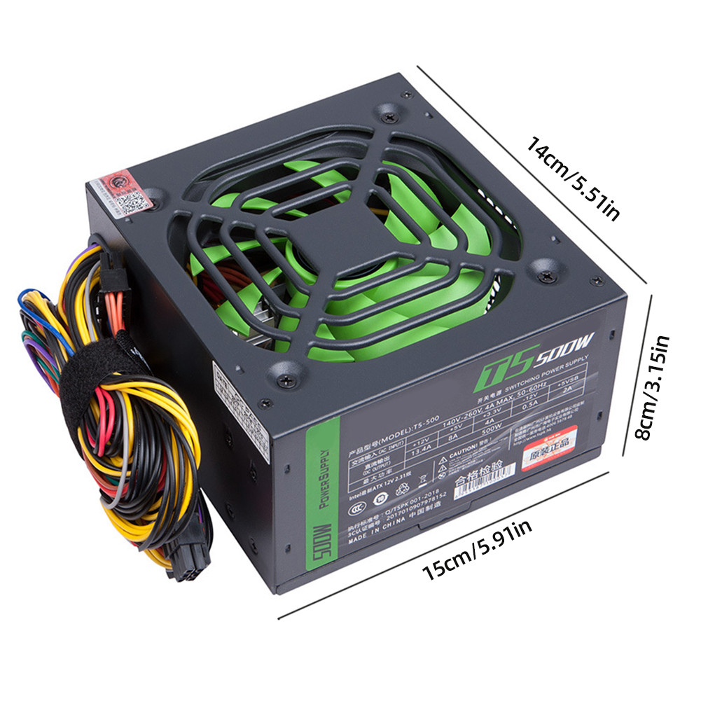 Computer Power Supply Dual 6Pin Desktop PSU 2 SATA ATX Power Supply for ...