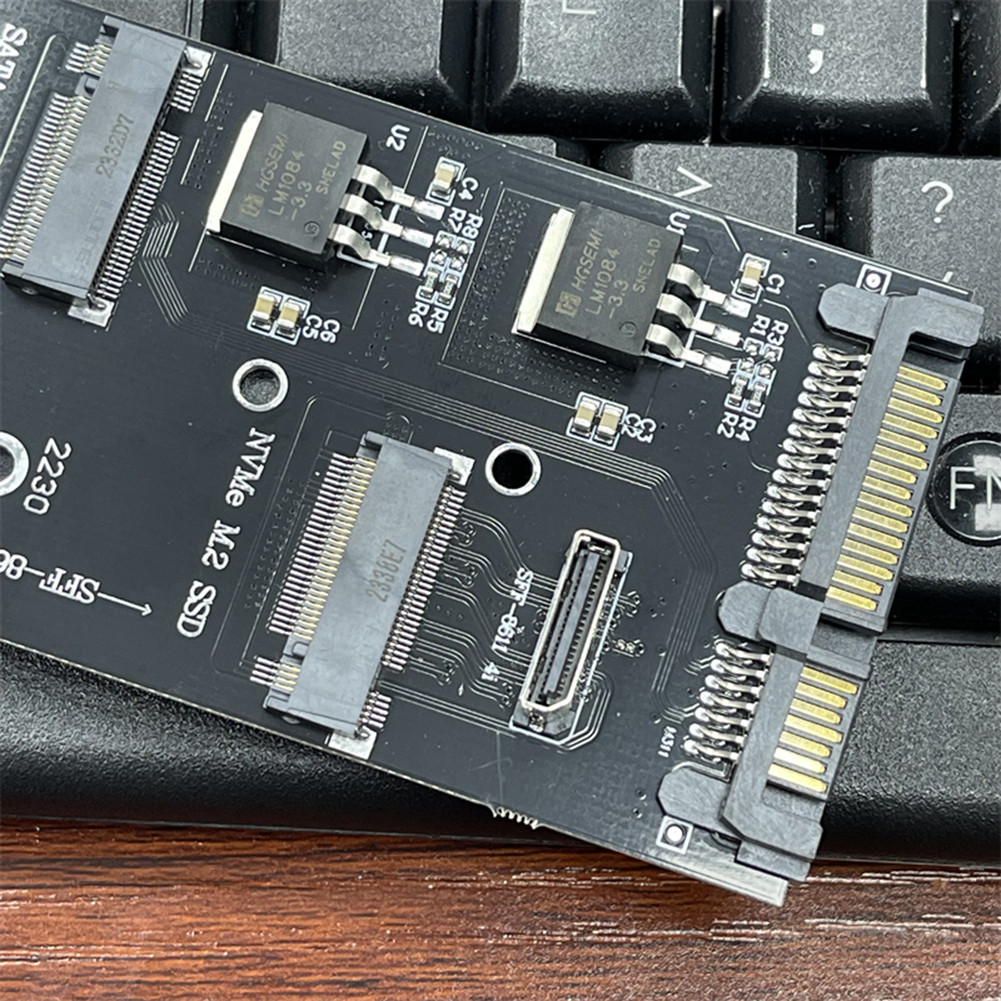 M.2 SSD To Sata Adapter Card NVMe M.2 NGFF To SFF-8611 Adapter for ...