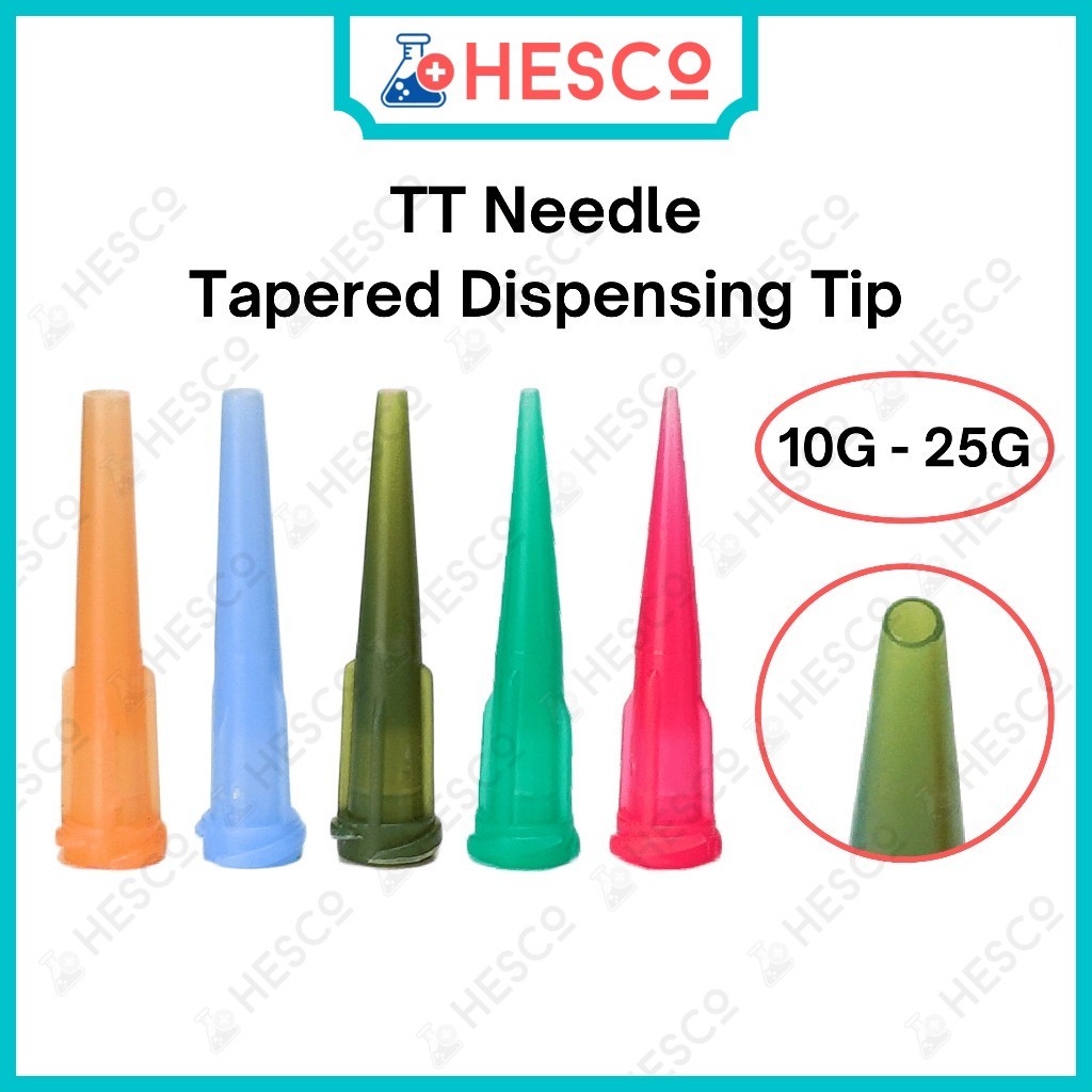 Tapered Dispensing Tip Blunt TT Needle 10G-25G 30mm Smooth Flow Plastic ...