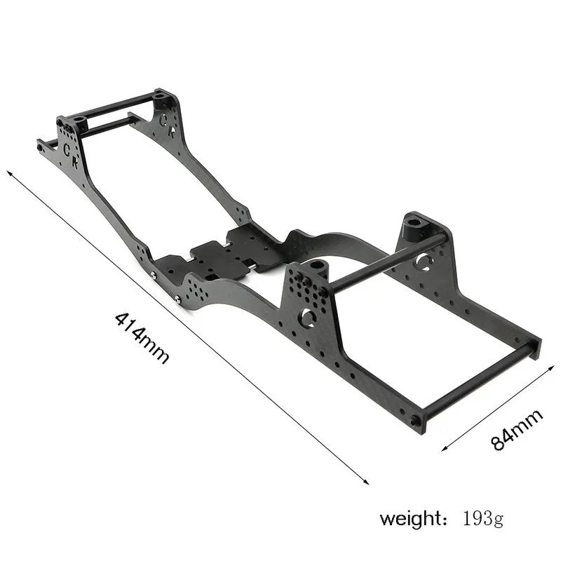 LCG Carbon Fiber Chassis Kit Frame Rail Skid Plate Body Post for Axial SCX10 I II III Capra 1/10 ...