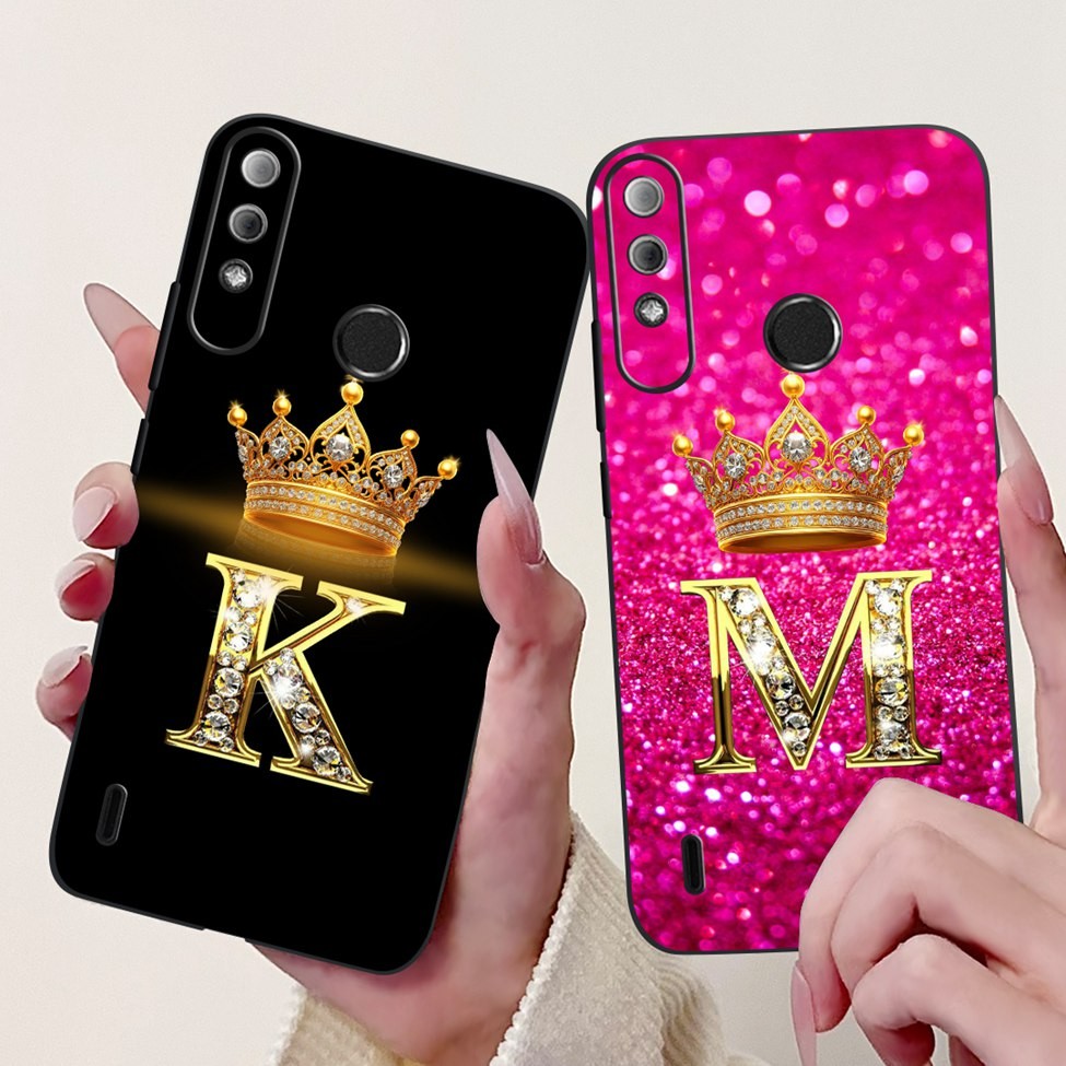 ITEL A56 Pro Case ITEL A56 Black Fashion Aesthetic A-Z Letter Soft ...