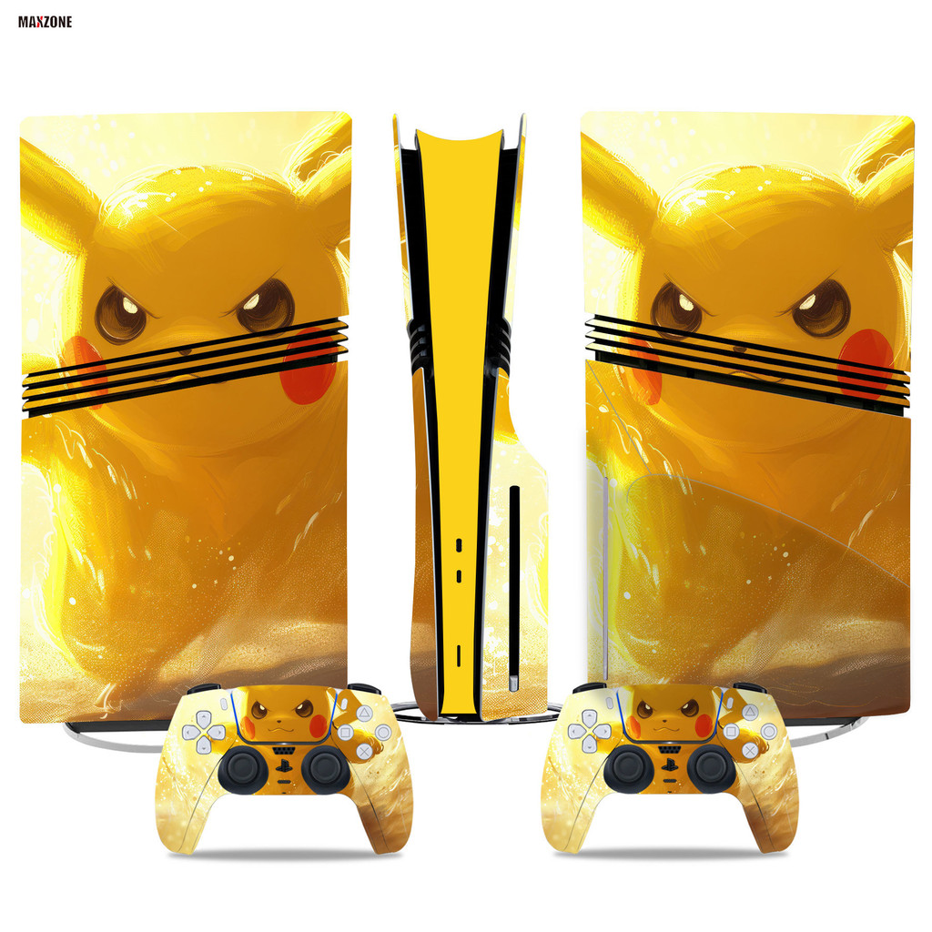 MAXZONE Pokemon Pikachu PS5 Pro Game Console Sticker Protective ...