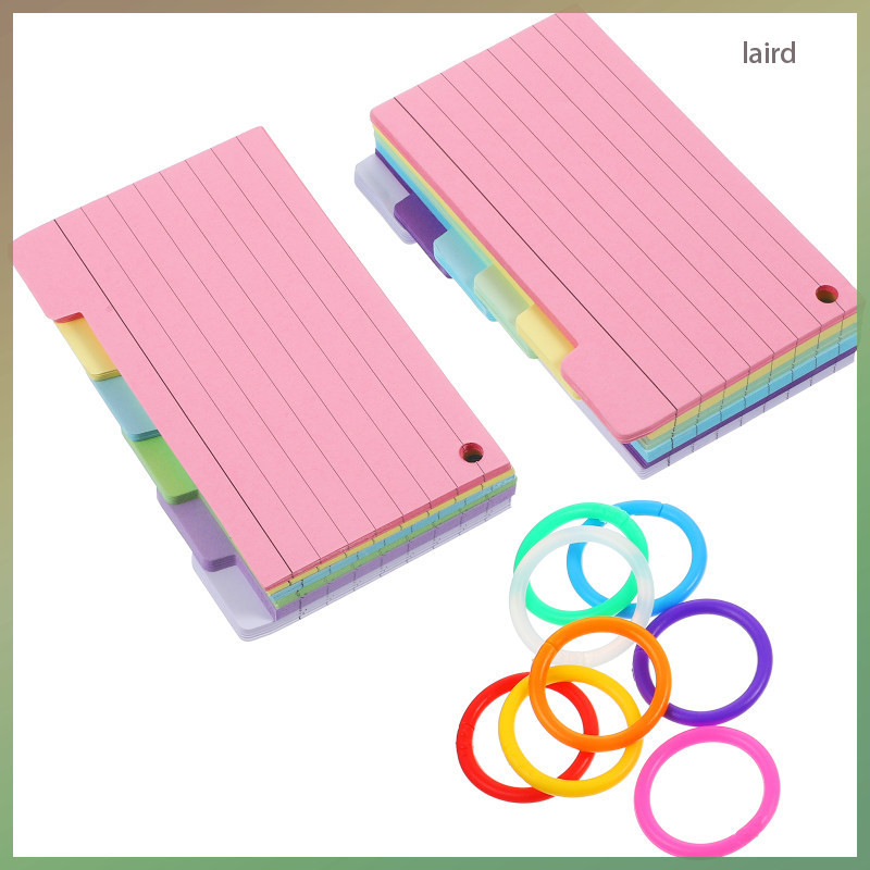 Pocket Notebook Index Cards Six-color Coil Pad Learning Office Paper ...