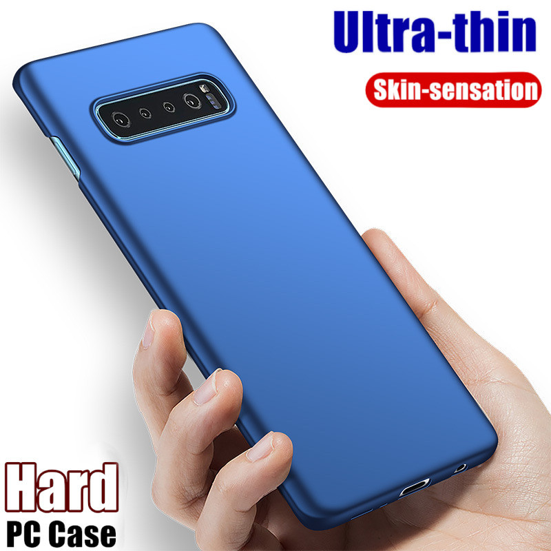 For Samsung Galaxy S10 S10+ S10e S10 5G Minimalist Ultra Thin Slim Fit Hard PC Anti-fingerprint ...