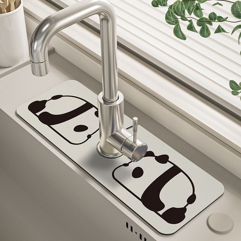 Faucet Countertop Absorbent Pad Cuttable Kitchen Mat Square sink drain ...