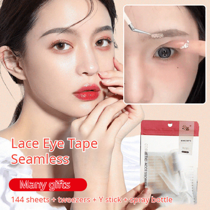 Partial invisible lace double eyelid patch / 144-stick fine-tuning ...