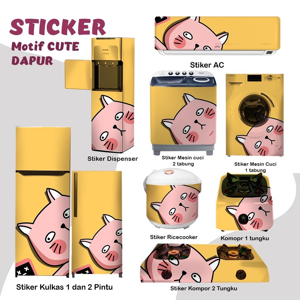 MATA MESIN Stickers Stickers Refrigerator Stove Washing Machine ...
