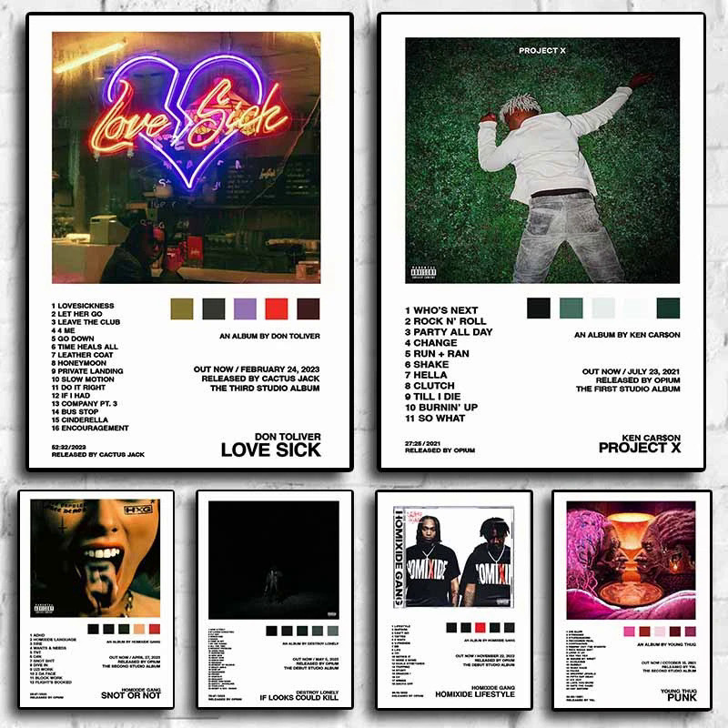 Newly 2023 Pop Singer Music Album Cover Poster Set Ken Carson Don ...