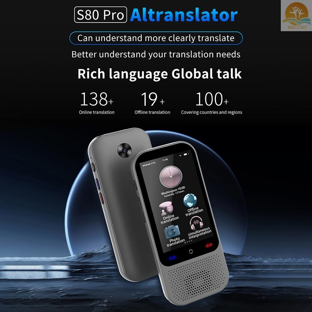 S80 PRO Language Translator Device with 138 Languages Voice Translating ...