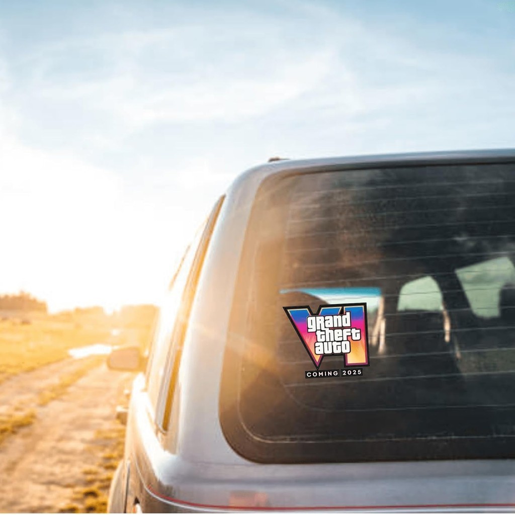 Car Bumper Sticker,Grand Theft Auto VI Sticker for Car, Reflective ...