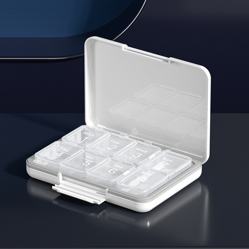 Portable Sealed Compartment Small Pill Box Multi-Compartment Storage ...