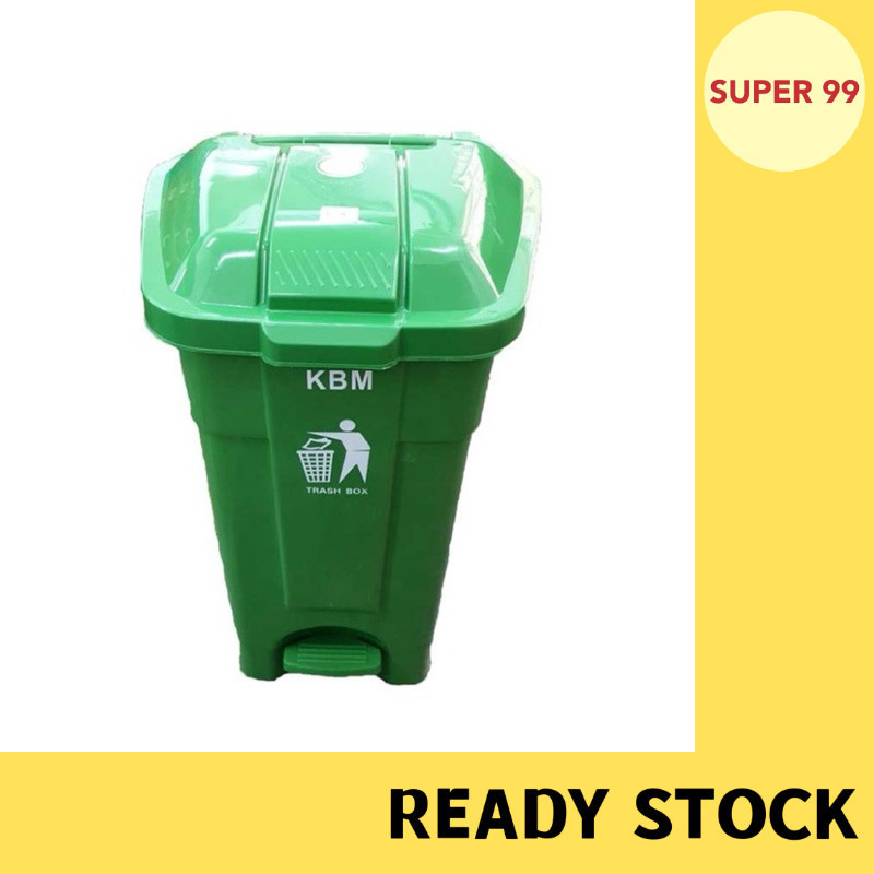 KBM Foot Pedal Green Plastic Dustbin (70L) | Shopee Malaysia