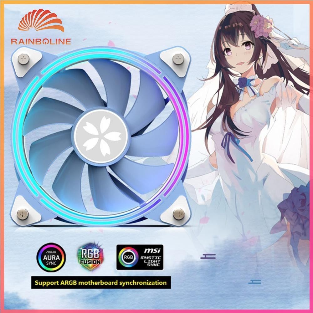 Rain Yeston ZEAGINAL PC Case Cooling Fan Hydraulic 4Pin PWM 1800RPM CPU ...