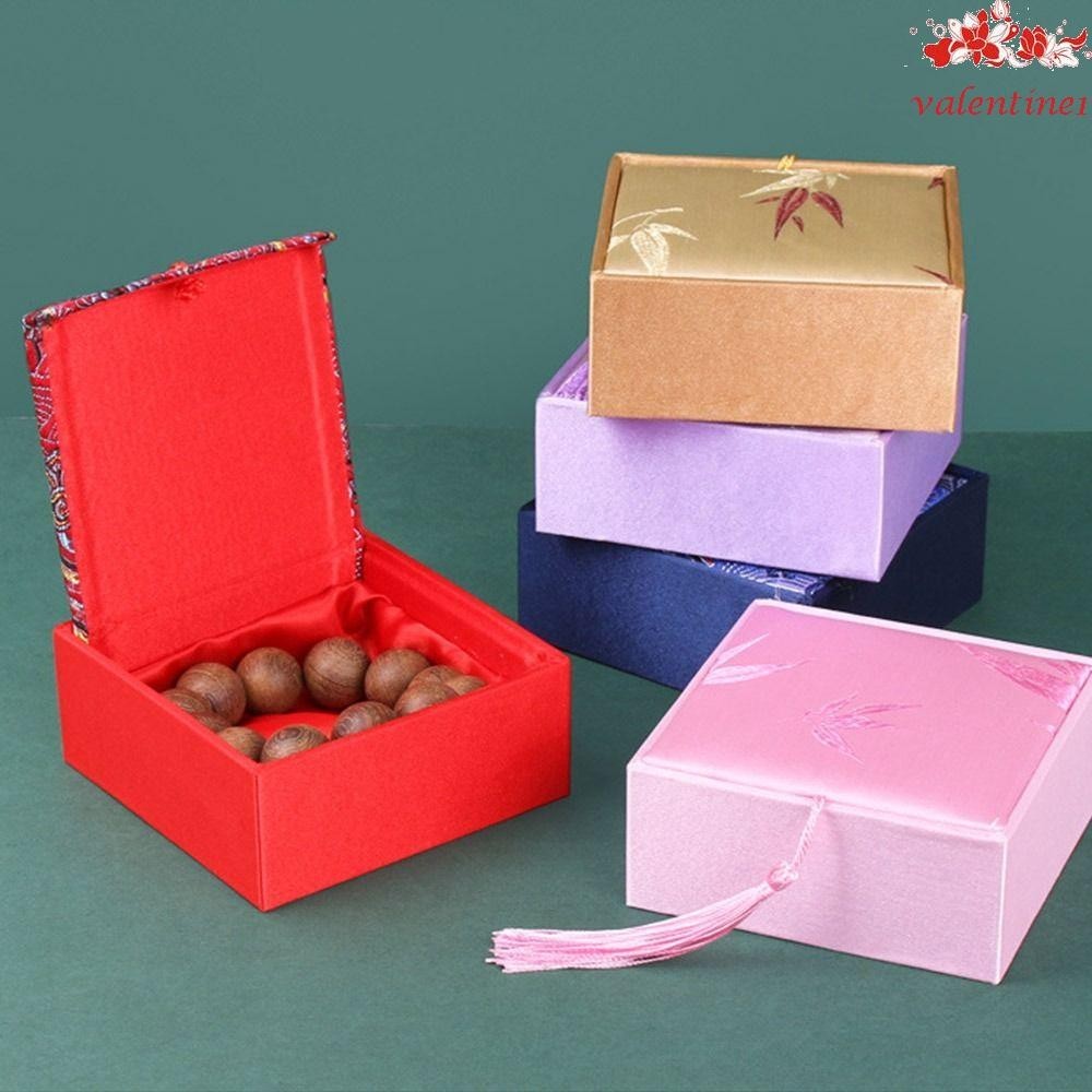 VALENTINE1 Tassel Jewelry Box, Rectangular Printing Chinese Style ...