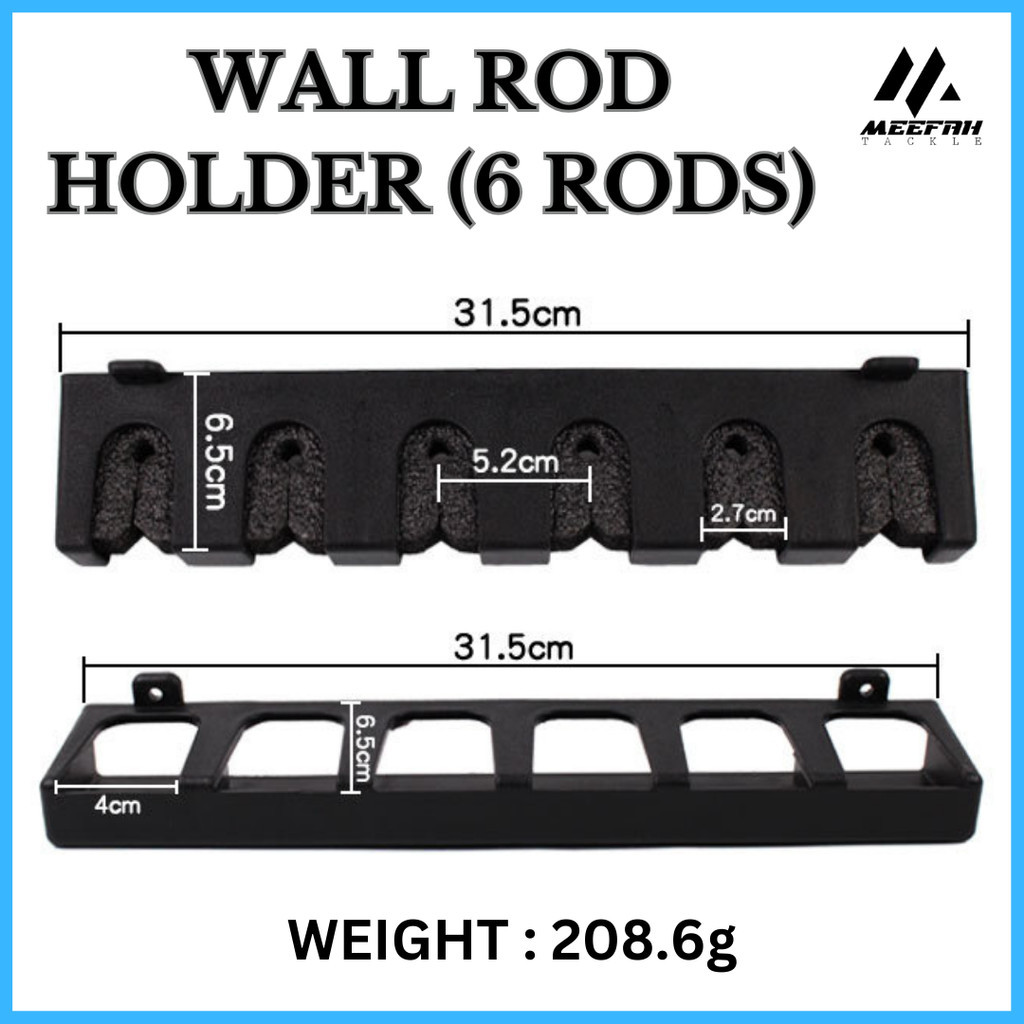 WALL ROD HOLDER ( 6 ROD ) | Shopee Malaysia