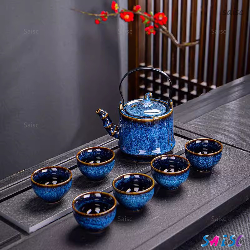 Lifting Beam Pot Tea Set Ceramic Teapot Teacup Set Chinese Kung Fu ...