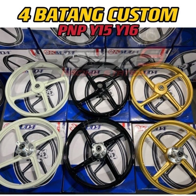 ORIGINAL okmuda sport rim 4batang custom pnp y15 y16 4 batang sportrim ...
