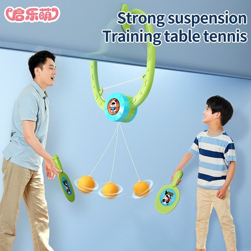 Kids indoor sports game ping pong toy hanging table tennis self trainer ...