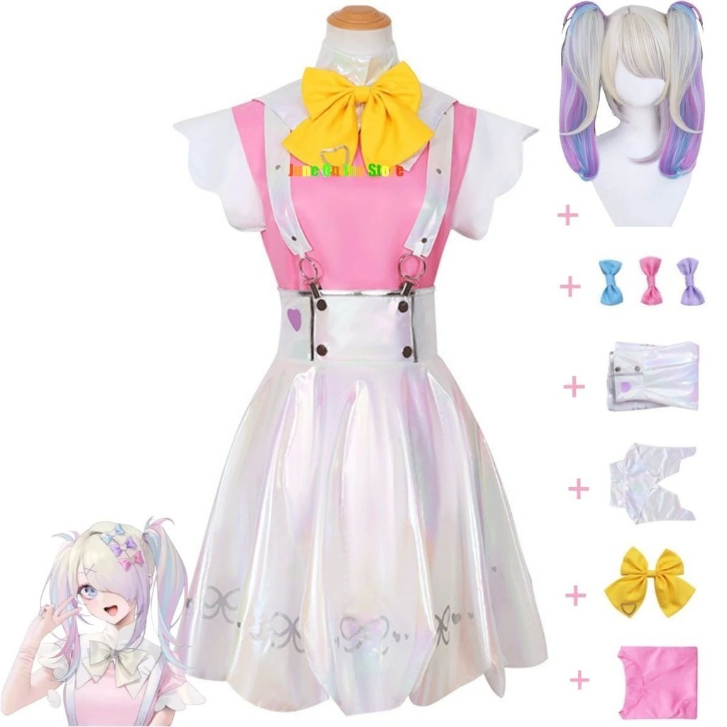 Game Needy Girl Overdose Angel Ame KAngel Cosplay Costume Lovely Pink ...