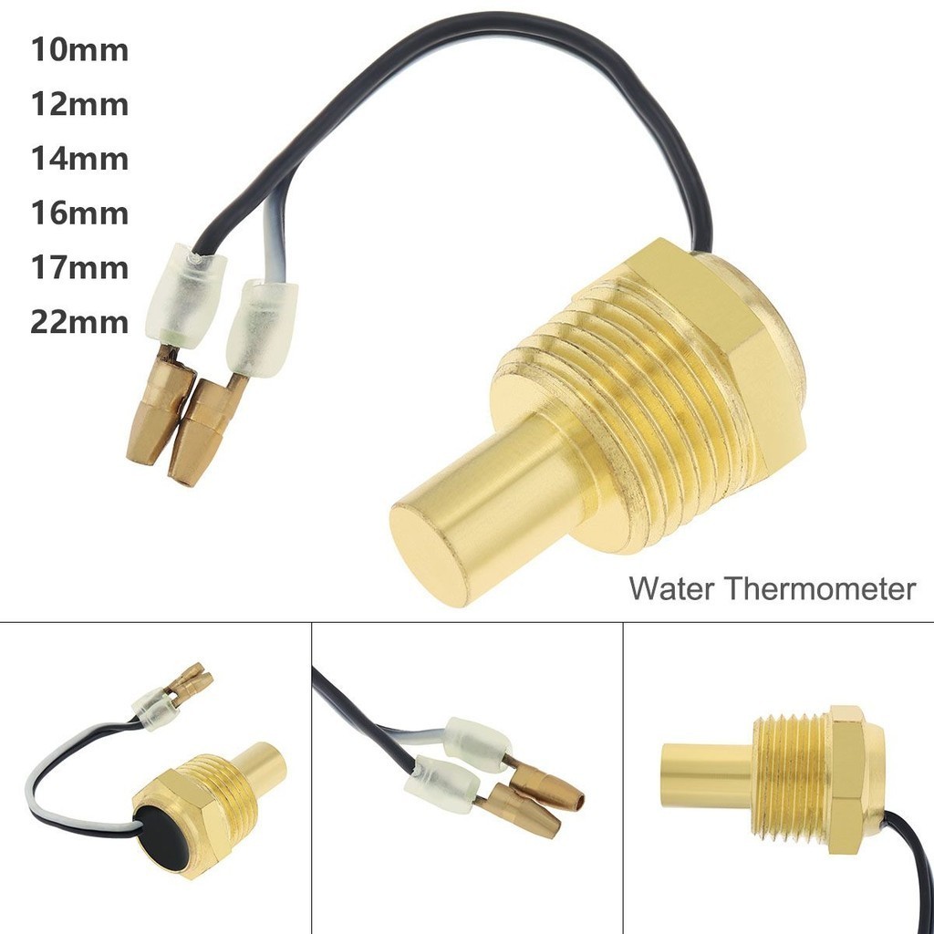Universal 12V/24V Car Temperature Sensor 50K Head Plug 10mm/12mm/14mm ...
