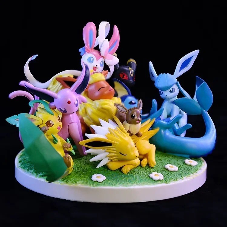 Pokemon Pokemon Q Version Nine Ibrahimovic Family Figures Anime ...