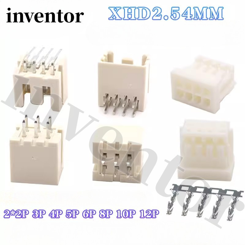 [10 Sets] XHD2.54mm/2.5 Double Row Connector Straight Pin Curved Pin ...