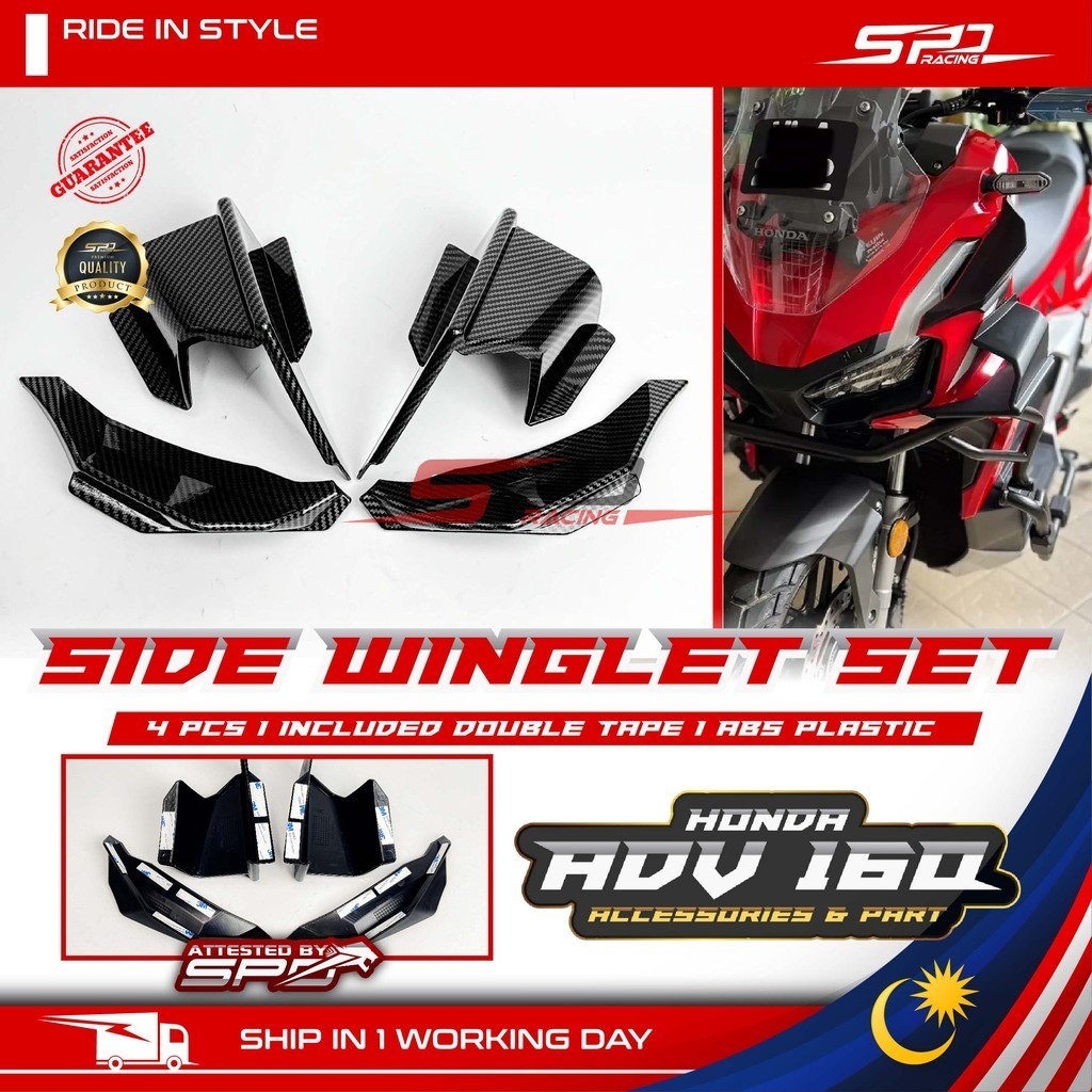 ADV 160 Winglet Set High-Quality ABS to Enhance the Style and Improve ...