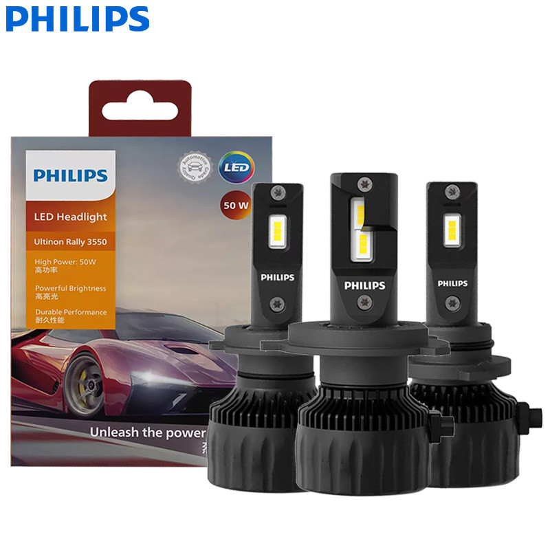 Philips LED H4 H7 H11 100W 9000LM Ultinon Rally 3550 HB3 HB4 HIR2 Car ...