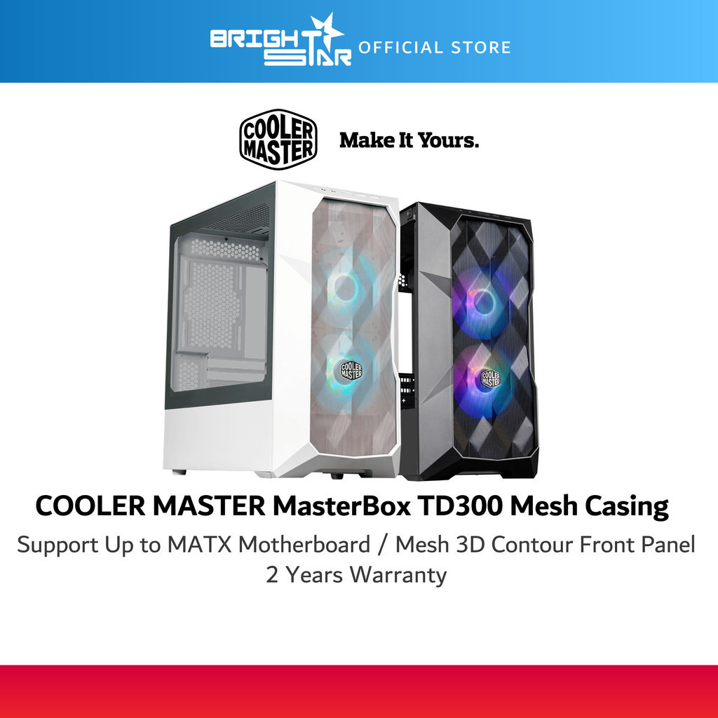 COOLER MASTER MasterBox Td300 Mesh Mini Tower Casing - TD300-KGNN-S00 ...