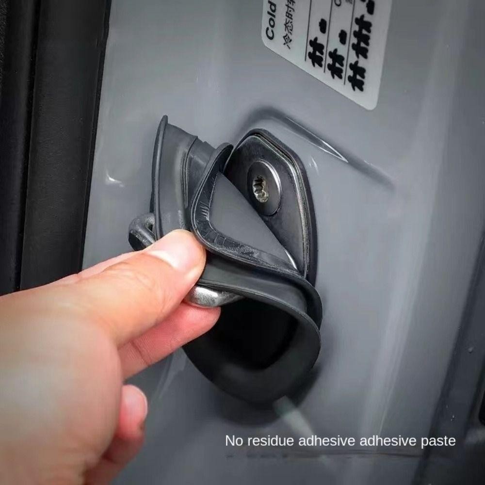 ELAINE2 Door Shock Absorber Cushion, Black/White Car Door Lock Buckle ...