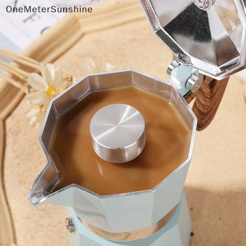OMS Moka Pot Splash Coffee Pot with Aluminum Splash Valve Moka Pot ...