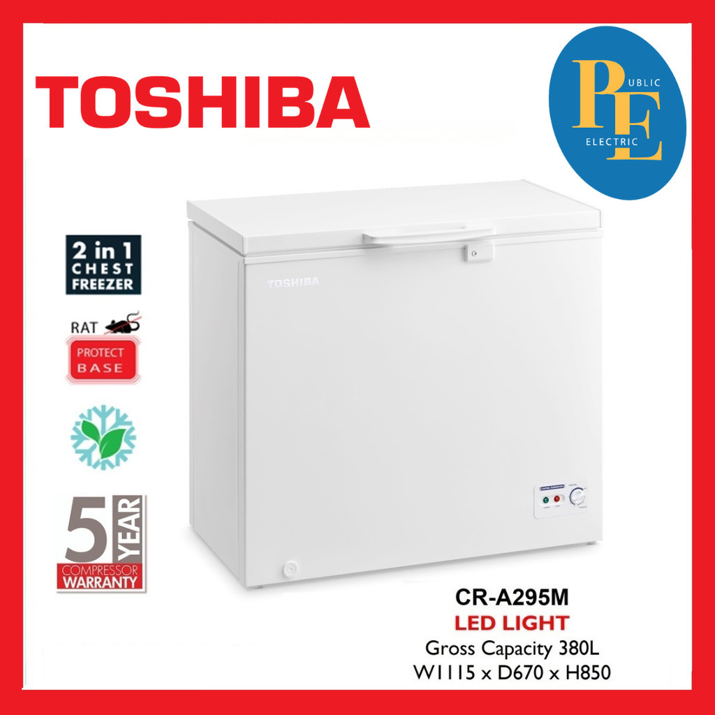 Toshiba 380L 2 in 1 Function Chest Freezer ( Fridge / Freezer ) CR-A295 | Shopee Malaysia