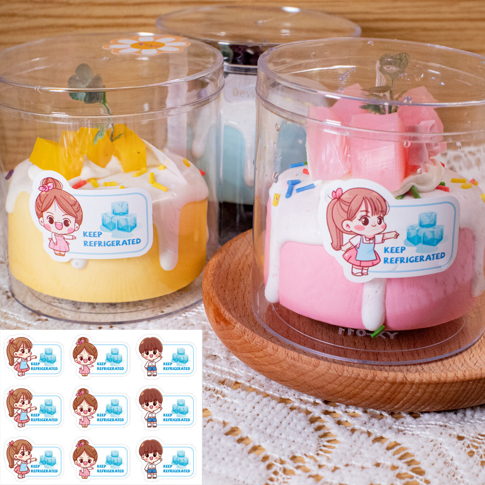 90 Pcs/Pack Cute Waterproof "Keep Refrigerated" Sticker Food ...