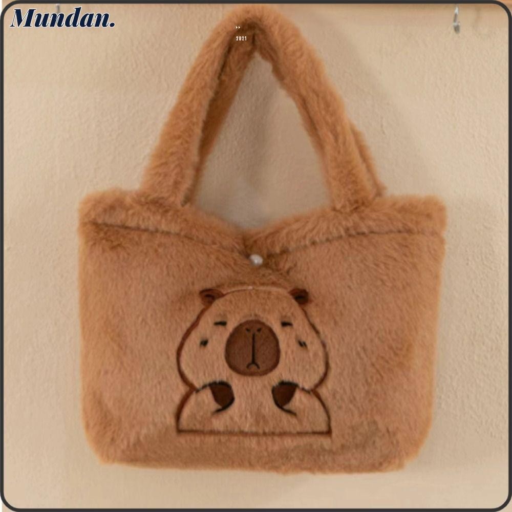 MUNDAN Capybara Plush Handbag, Commuting Cute Storage Bag, Fashion ...