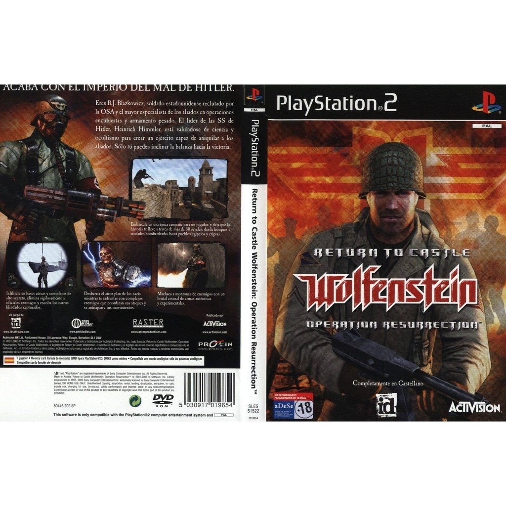 （PS2 Games CD DVD）PS2 Return To Castle Wolfenstein Operation ...