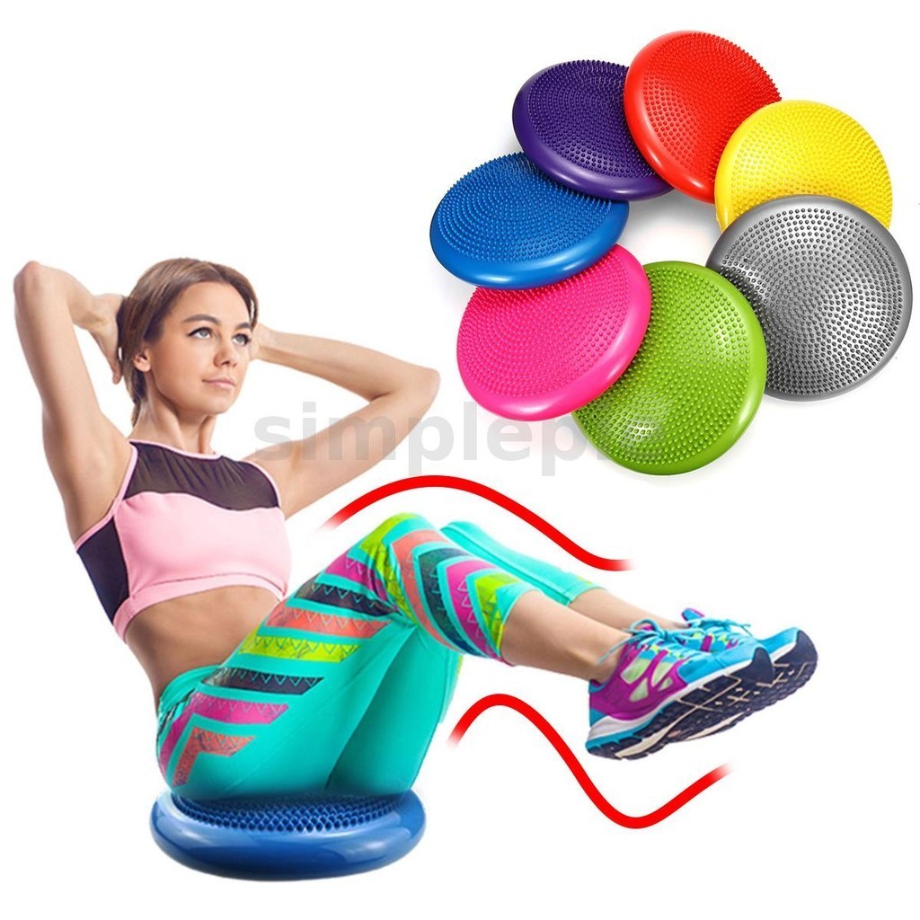 Yoga Balance Board Fitness Body Stability Balance Disc with Hand Pump ...