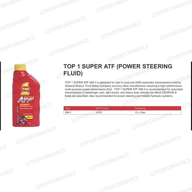 10392-5 Top 1 DM-3 Super ATF/ Power Steering Fluid (18 liter) | Shopee ...