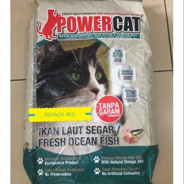 Power cat ocean original 7kg / 3.5kg / 4kg REPACK cat food makanan ...