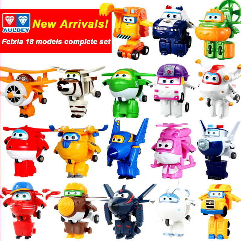 Children's MINI Super Wings toy set large and small transforming robot ...