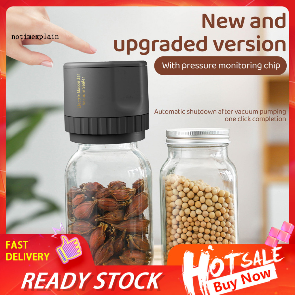 NTA Electric Mason Jar Vacuum Sealer Jar Vacuum Sealing Machine Portable Electric Vacuum Sealer ...