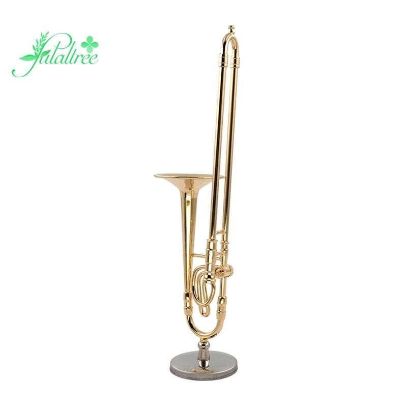 12cm Miniature Pure Copper Trombone Model with Support Mini Musical ...