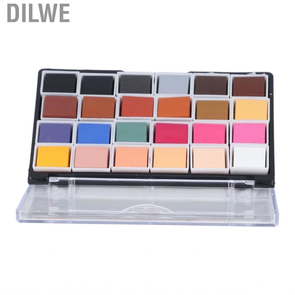 Dilwe Watercolor Paint 24 Colors Set Easy Color Mixing Safe Use Widely ...